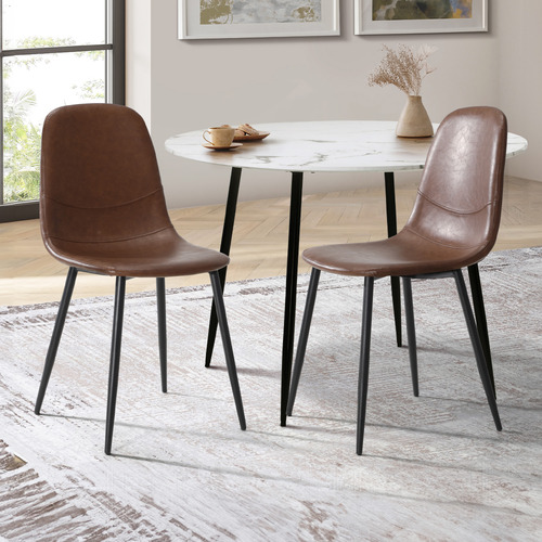 Lucca faux leather dining chairs store